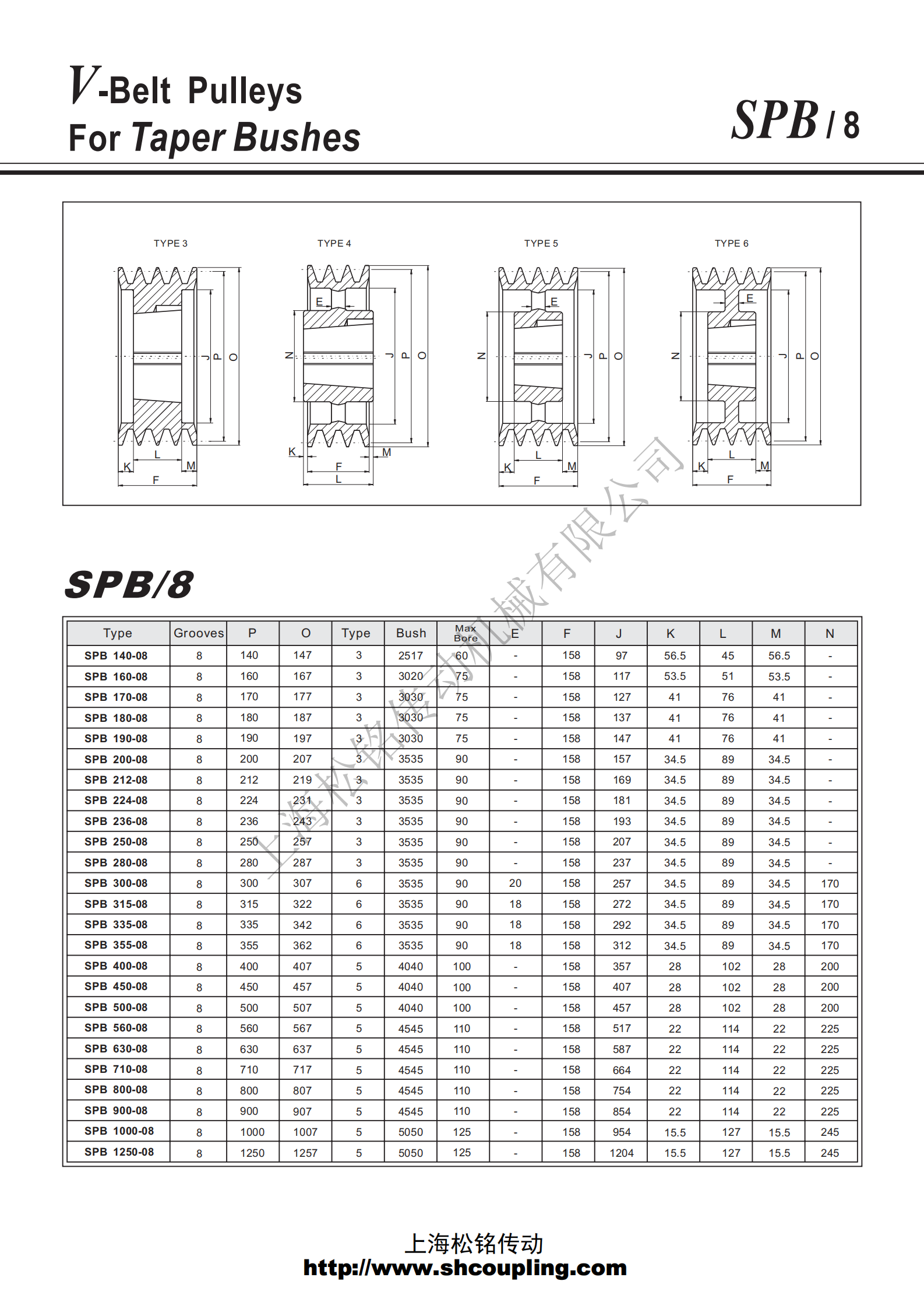 SMCD锥套皮带轮SPB560-8-4545/SPB630-8-4545SONGMTC - 上海松铭传动机械有限公司